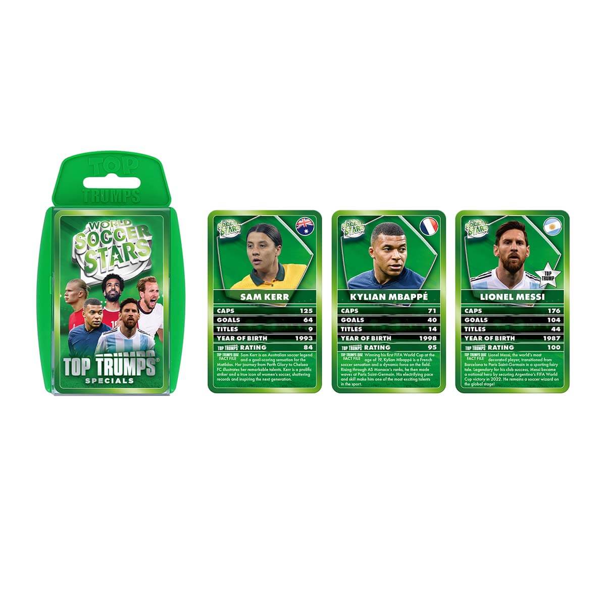 World Soccer Stars Green Top Trumps Card Game – Top Trumps USA